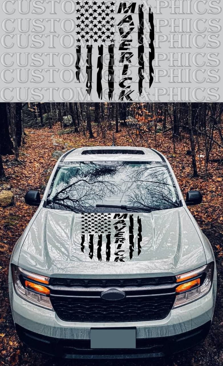 Hood USA Flag Design Stickers Universal Decals Ford Maverick – Brothers ...