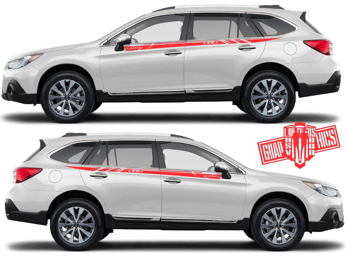 Premium Vinyl Stickers Compatible with Subaru Outback up Line Design B ...