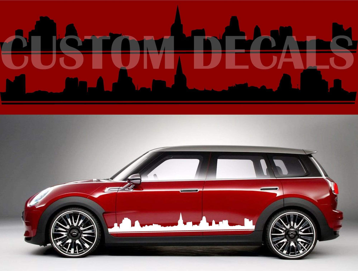 Premium Vinyl Sticker fit Mini Cooper Vinyl car stickers Town line Des ...