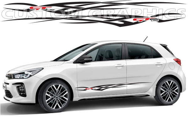 NEW 2 color Design Decal Sticker Vinyl Side Racing Stripes Compatible ...