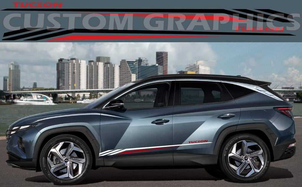 Premium Vinyl Sticker Compatible with for Hyundai Tucson Sticker Stree ...