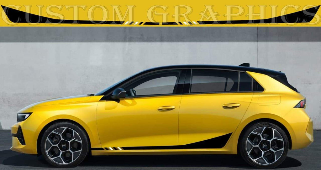 New 2 colors line design Vinyl Stickers Compatible with Opel Astra ...