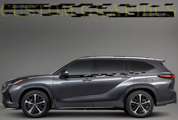 Premium Vinyl Stripes Compatible with Toyota Highlander Unique Design ...