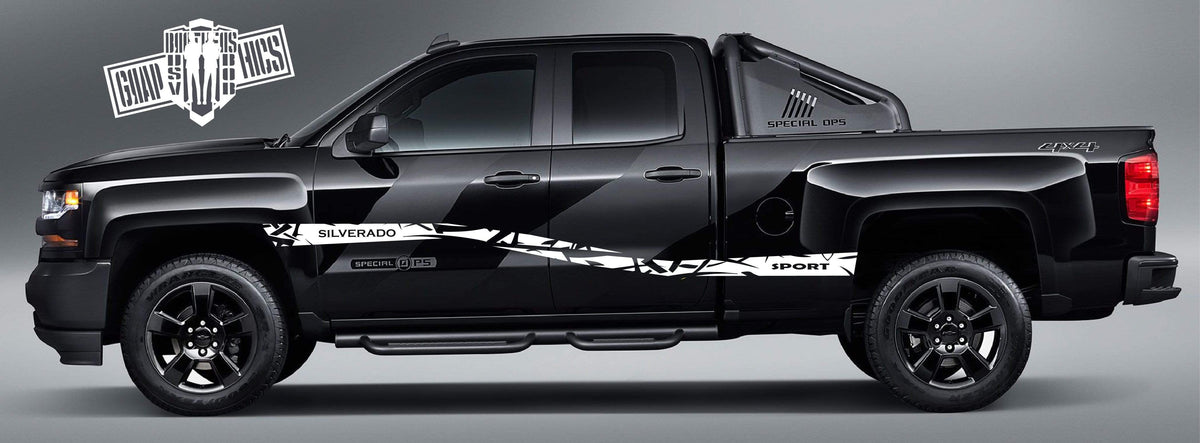 Racing Graphics Sticker Car Vinyl Stripes Fit Chevrolet Silverado ...