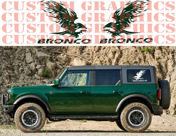 Rear Window Design Stickers Decals Compatible With Ford Bronco ...