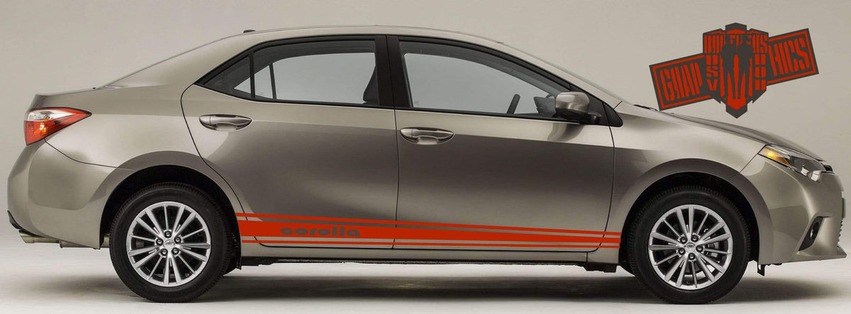 Vinyl Graphics Racing stripes Toyota Corolla decals Corolla stickers ...