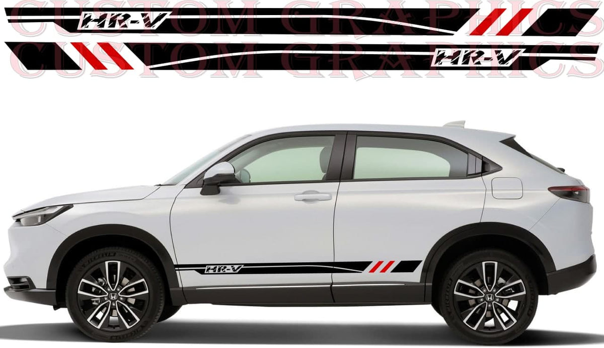 Sticker Vinyl Side Racing Stripes for Honda HR-V Unique Design man gif ...