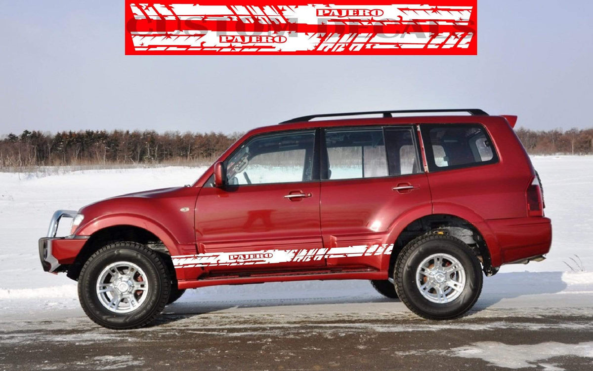 Premium Quality Stickers Compatible with Mitsubishi Pajero Stylish Nam ...