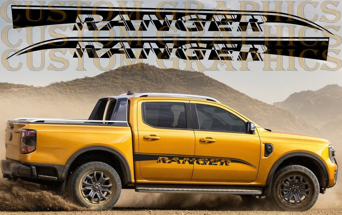 Unique Logo Design Sticker Side Door Stripe Stickers Ford Ranger ...