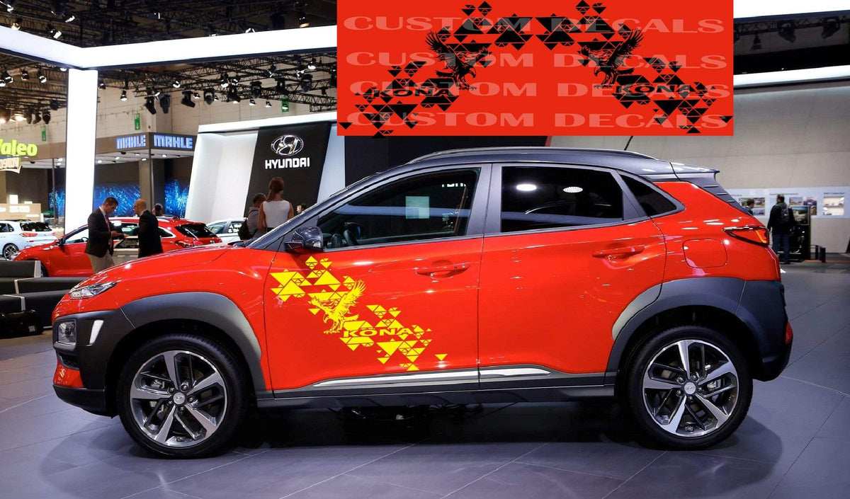Premium Vinyl Sticker Compatible with Hyundai Kona Door Style Eagle de ...