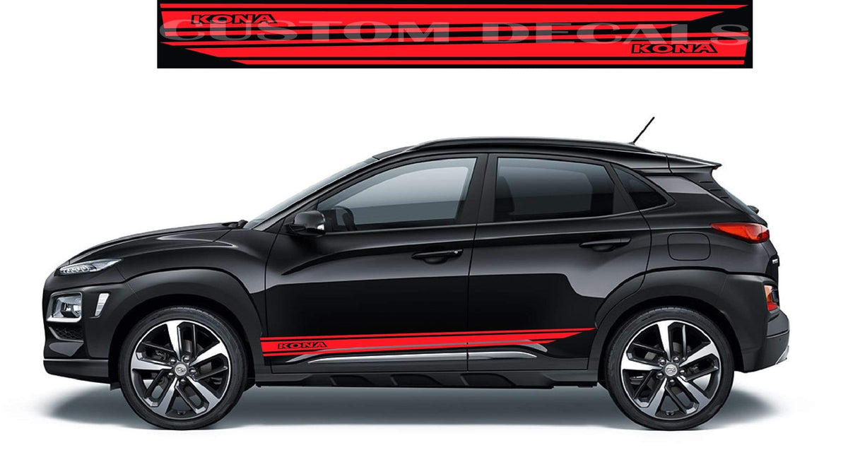 Premium Quality Vinyl Stickers Work with Hyundai Kona Car styling deca ...