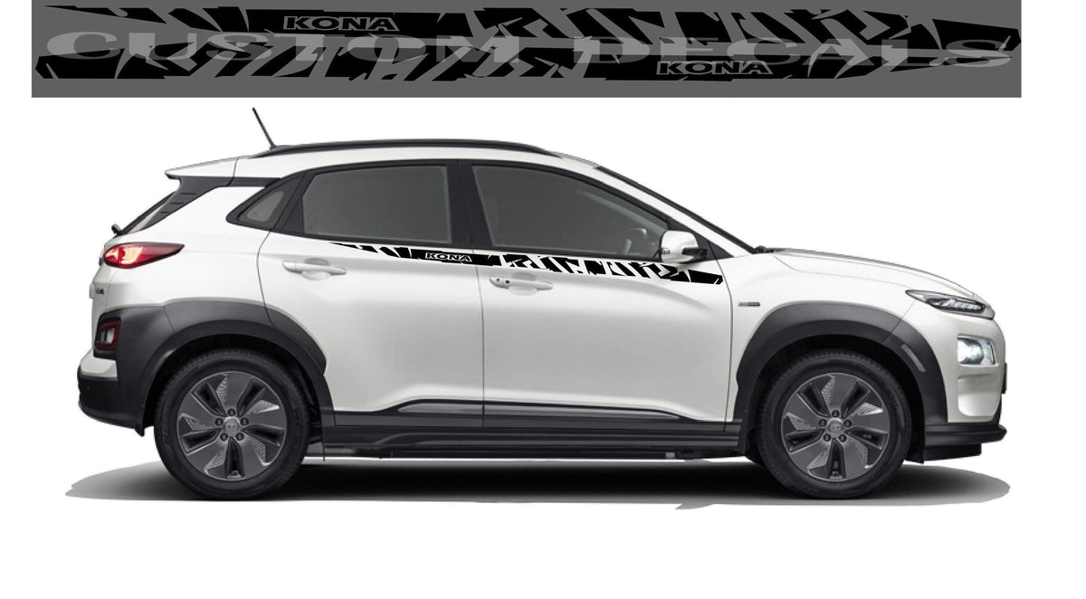 Premium Vinyl Sticker Compatible with Hyundai Kona New Zebra line desi ...