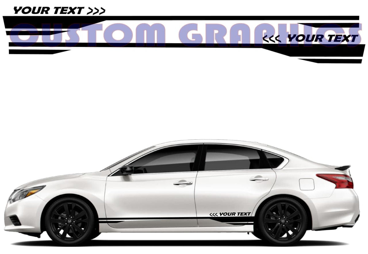 YOUR TEXT lINE graphic universal sticker decal Kit for Car Any Vehicle ...